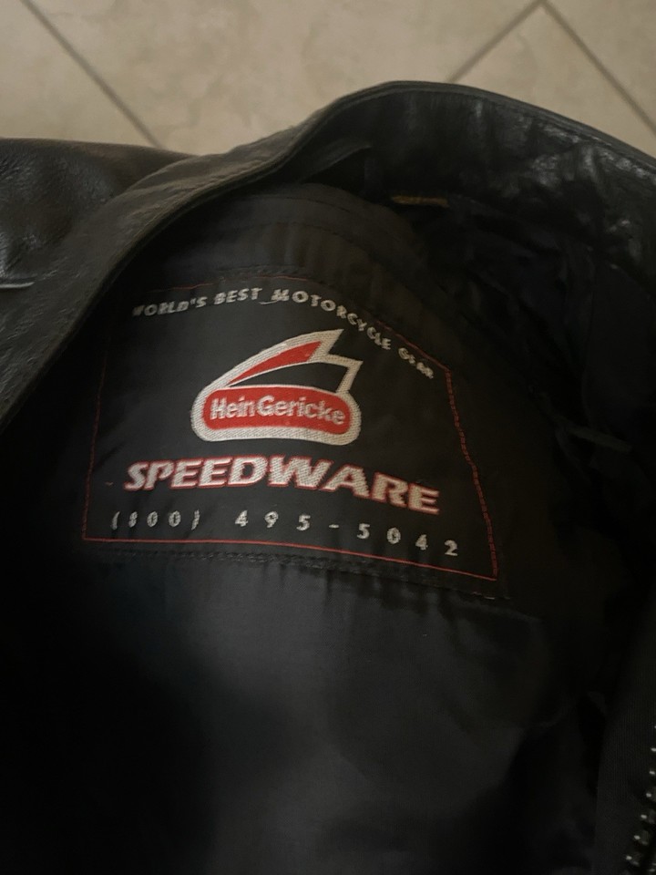 hein gericke leather motorcycle jacket Alien Black And White Kadoya | eBay