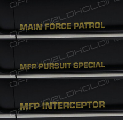 MAD MAX sticker MAIN FORCE PATROL MFP PURSUIT SPECIAL Interceptor Road ...