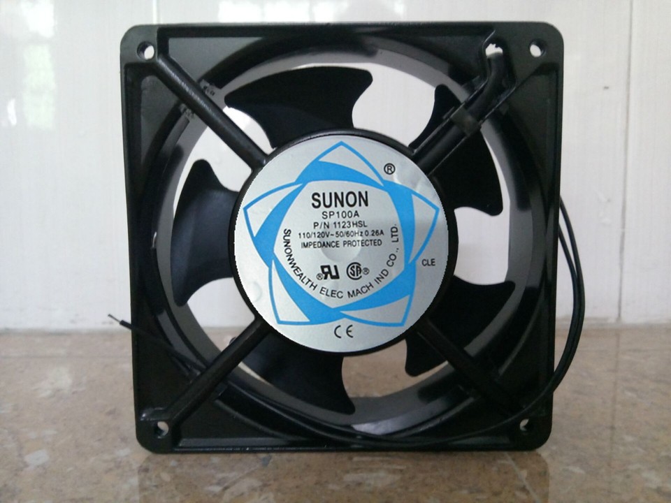 I PCS SUNON Fan SP100A P/N 2123HSL AC 110-120V 12CM 12038 2 Wire ...