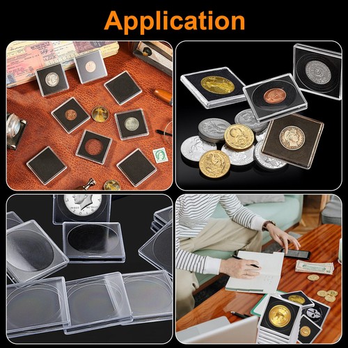 40 Pcs Coin Snap Holder Capsules 40mm Silver Dollar Storage Case w/ 5 ...