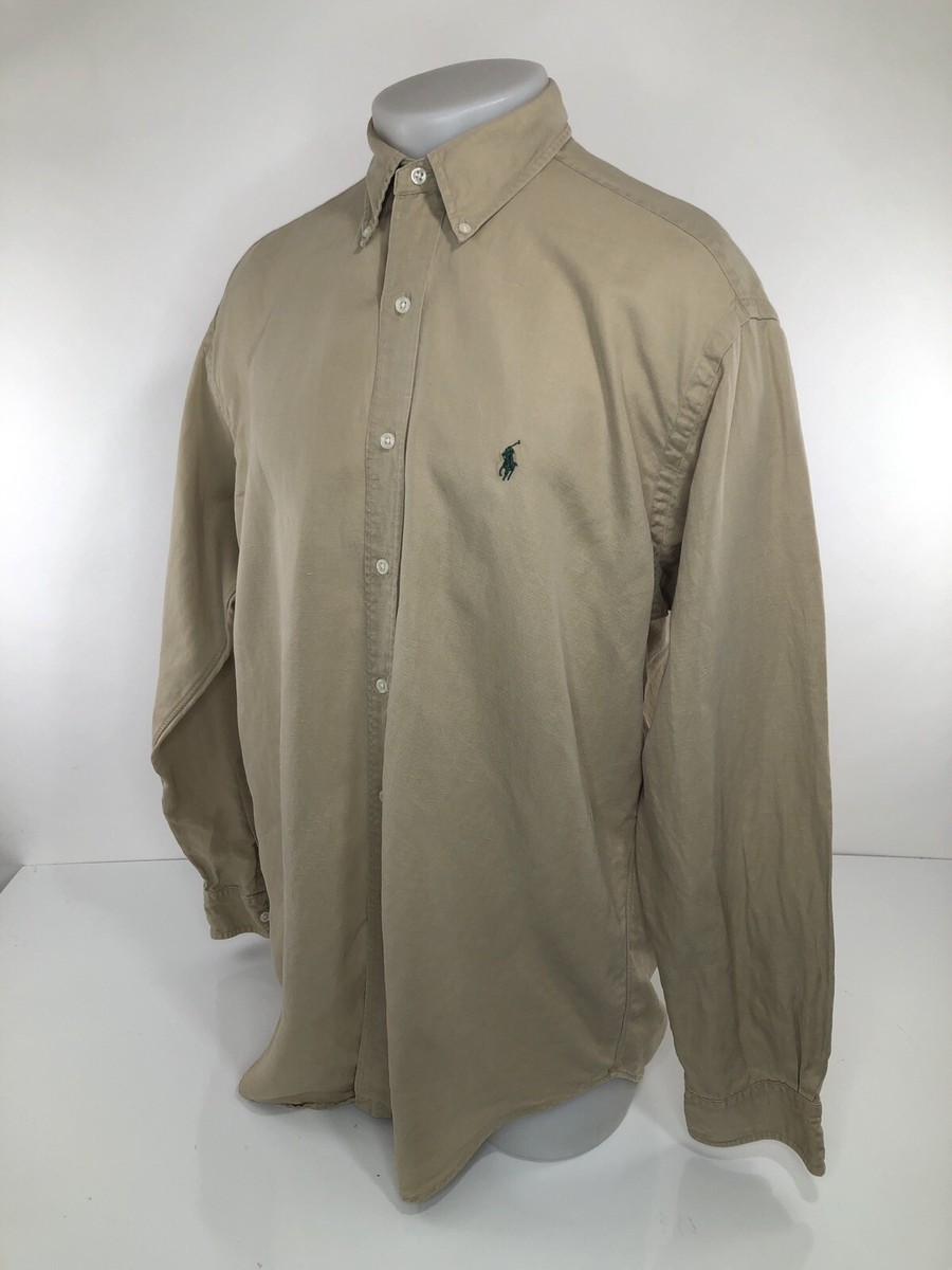 RALPH LAUREN / BLAKE - SILK / LINEN Embroidered Pony Mens Md RALPH LAUREN / BLAKE - SILK / LINEN Embroidered Pony Mens Md