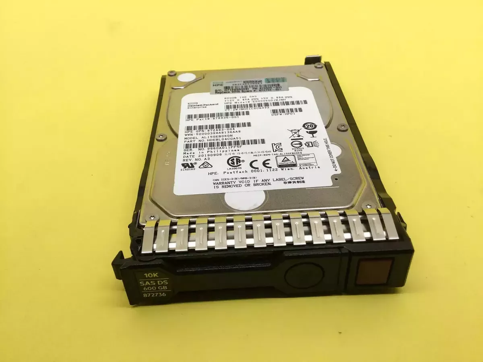 NEW HPE 872477-B21 872736-001 600GB 12G SAS 10K ENT 2.5" SC DS HDD Hard ...