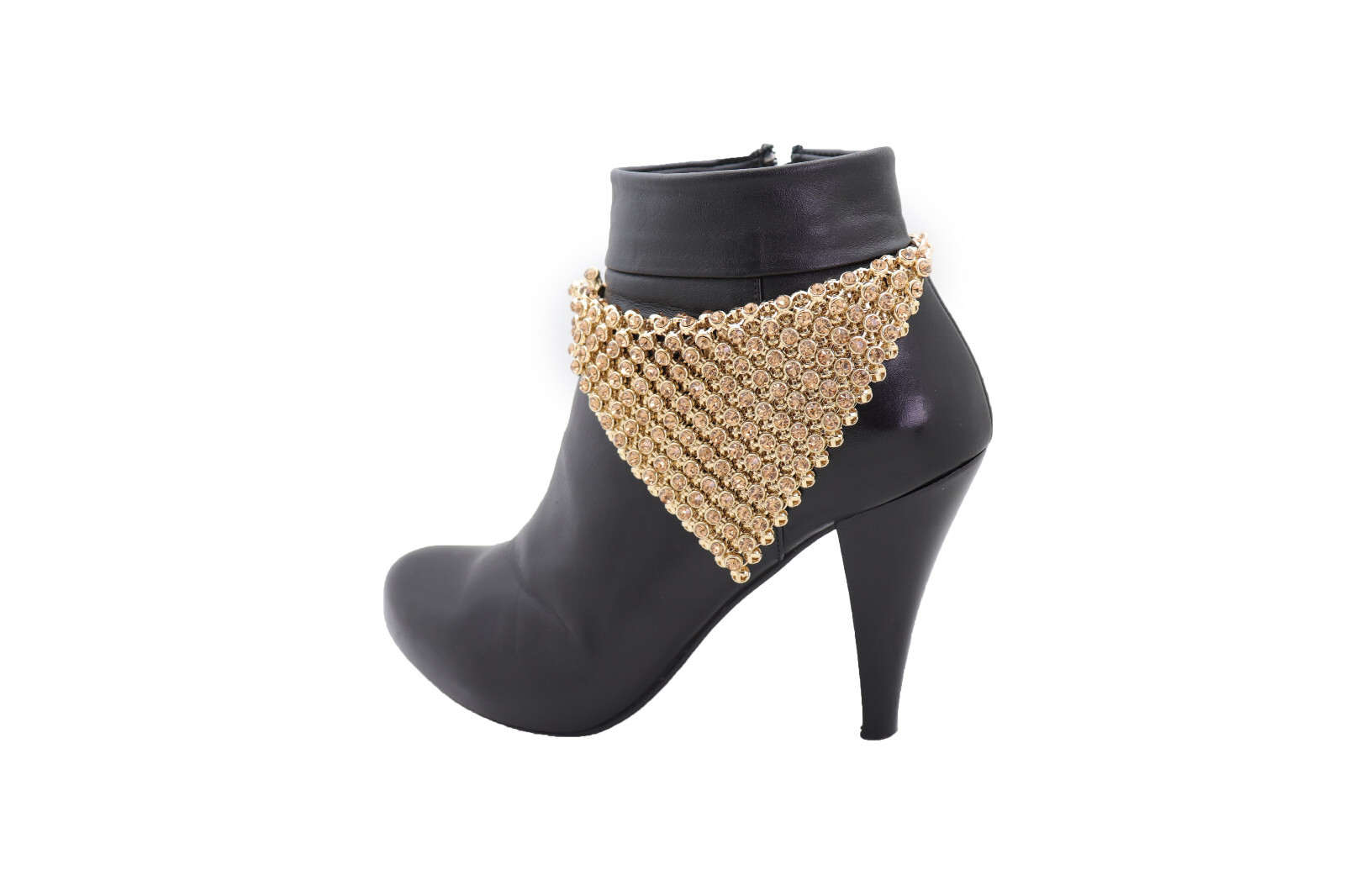 Women Shiny Gold Metal Boot Chain Bracelet Shoe Bandanna Charm ...