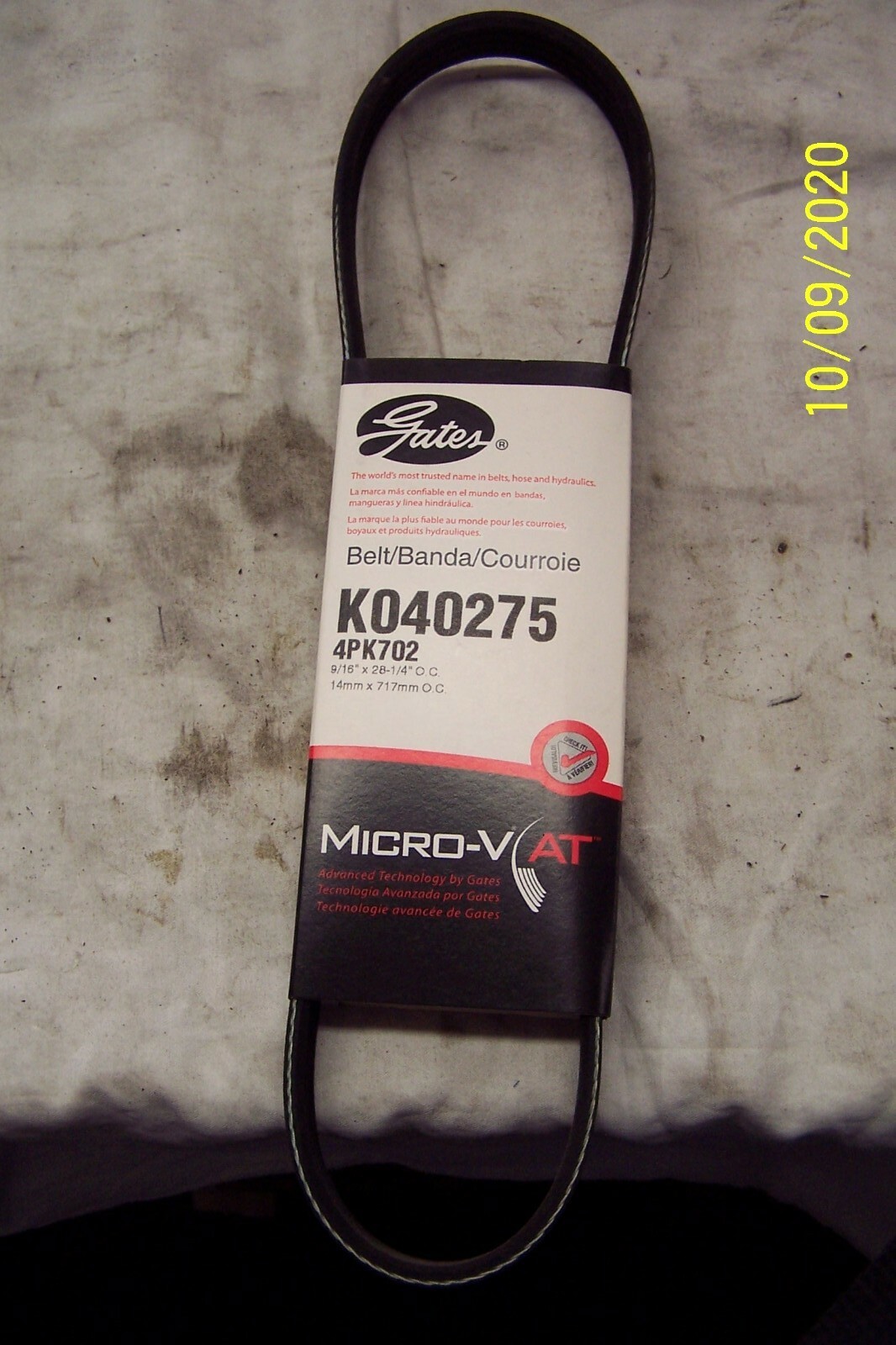GATES MICRO-V BELT K040275 4PK702 | eBay