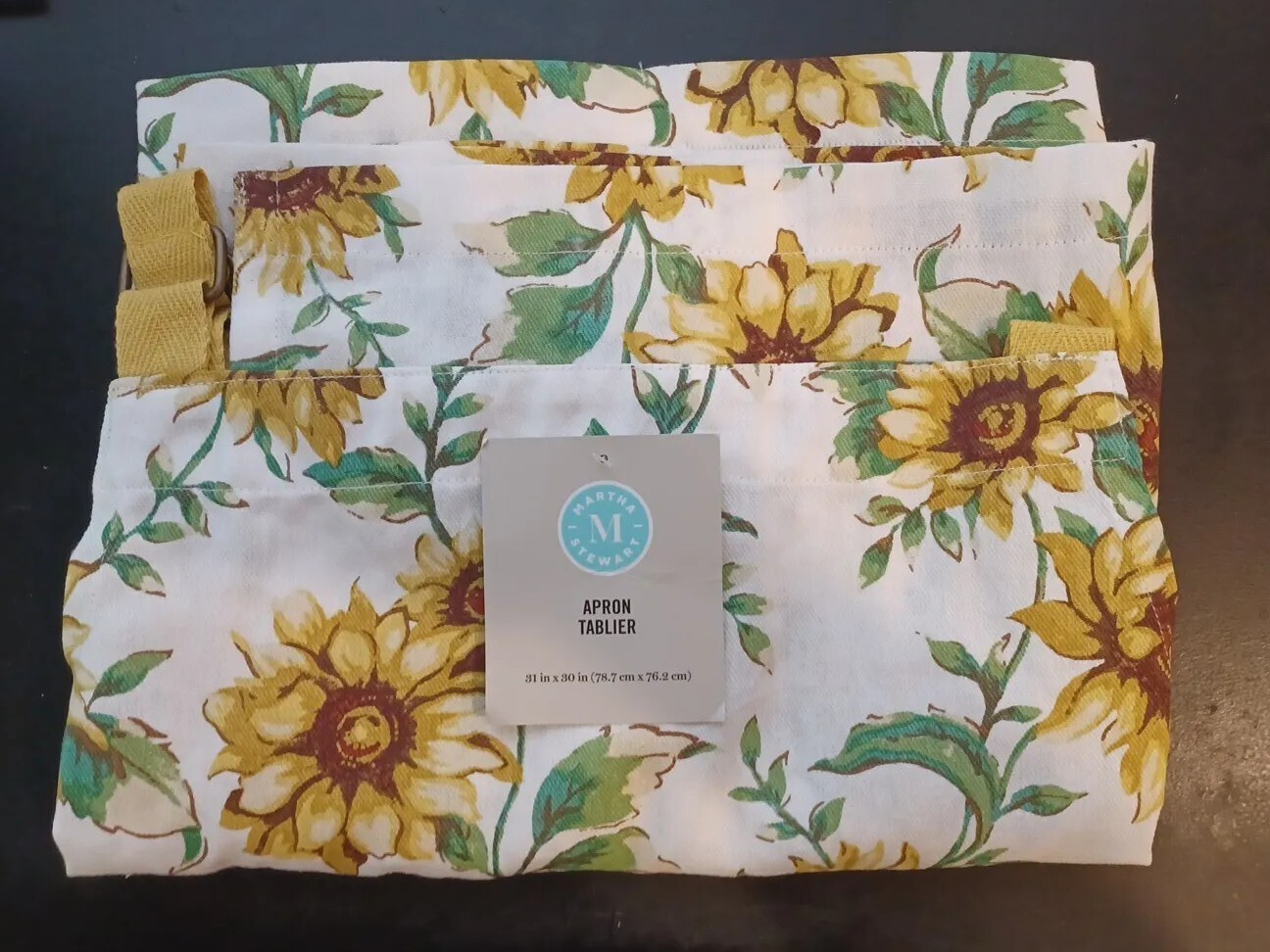 MARTHA STEWART APRON SUNFLOWERS SIZE 31 X 30 New NWT | eBay