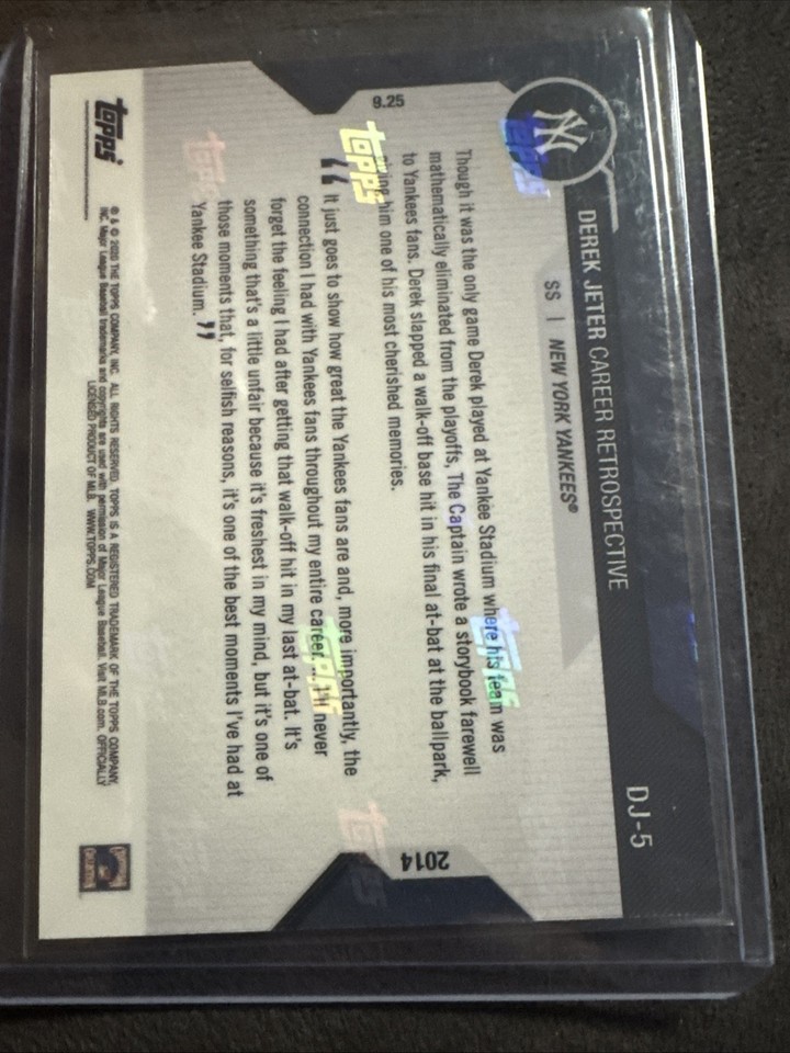 2020 Topps Now Chrome Derek Jeter Career Retrospective Derek Jeter ...