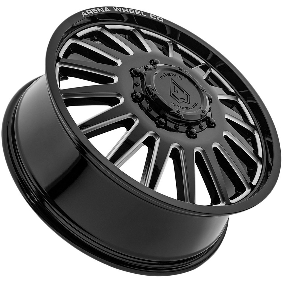 Arena A110 Rival Dually 22x8.25 8x210 Black/Milled-Front Wheel Rim 22 ...