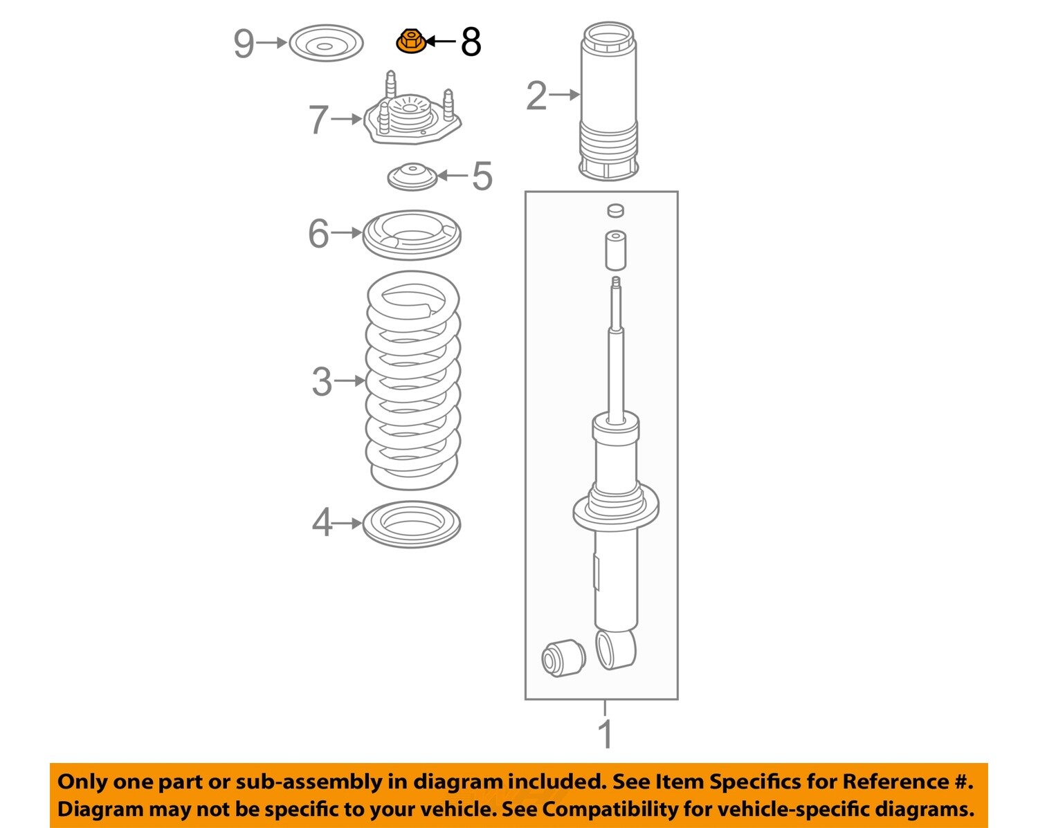 GM OEM 18-16 Canyon Front Suspension Struts Components-Top Nut 11609281 ...
