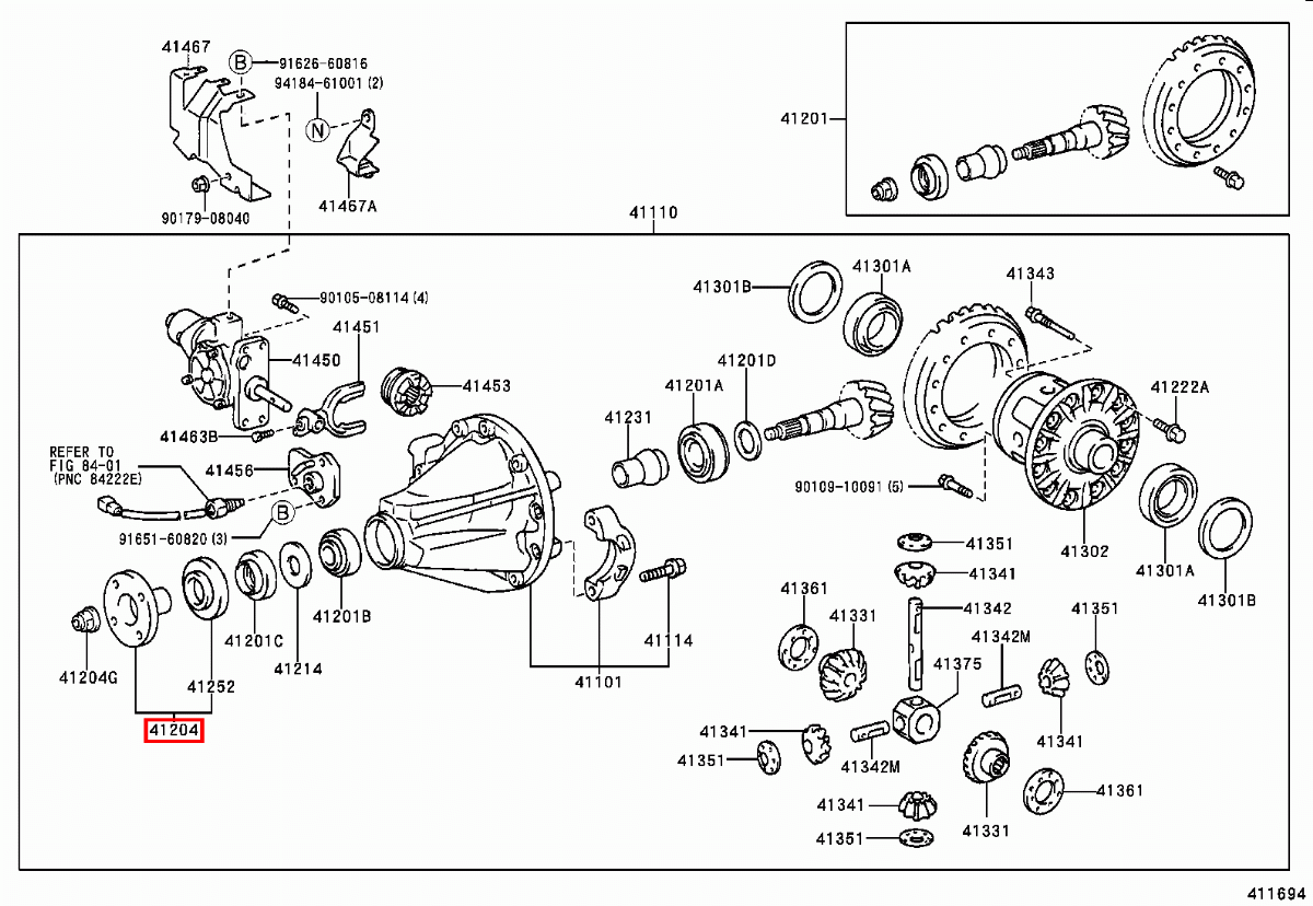 Genuine Toyota LandCruiser HDJ100 FZJ80 FZJ79 FZJ78 Rear Diff Pinion ...
