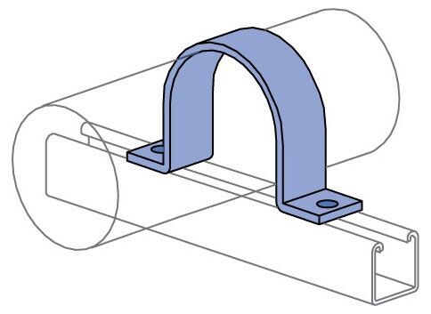 Unistrut P2558-20 EG, Channel Pipe Strap, Pipe Strap, 1 PC | eBay