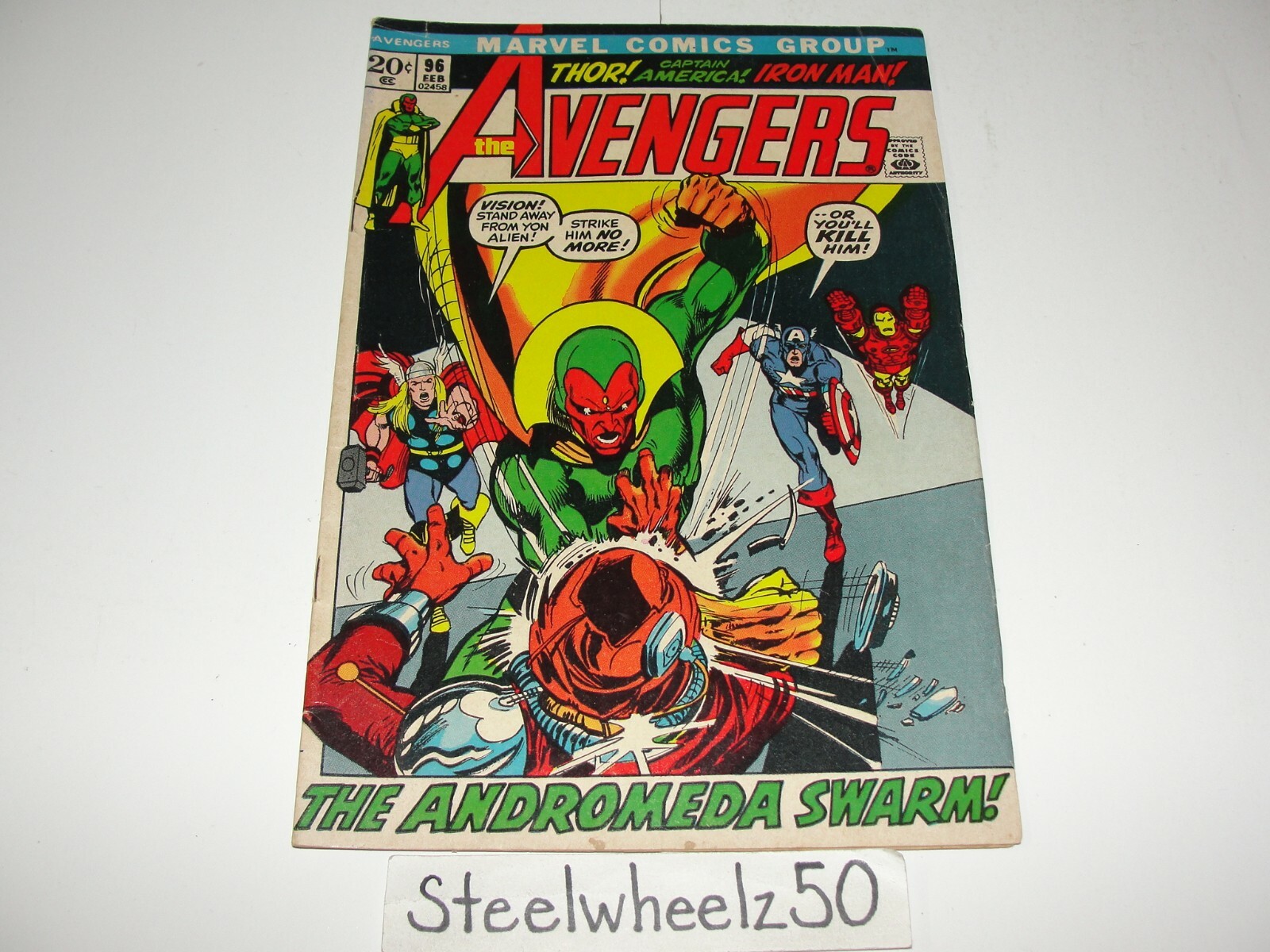 Avengers #96 Comic 1972 Marvel Kree Skrull War Part 8 Captain Marvel ...