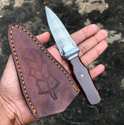 SHARD®™ Custom Hand Forged Damascus Steel EDC Dagger Mini Neck Knife W ...