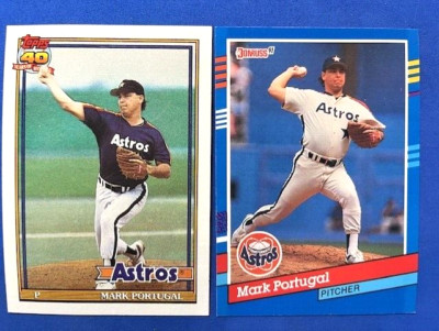 MLB - Mark Portugal 1991 Topps 40th Anniv & 1991 Donruss Baseball ...
