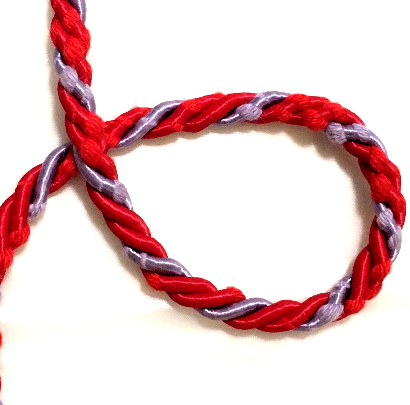 8mm 3 Strands Shiny Twist Cord Trim Twisted Rope Trim Red Lilac 5 yds # ...