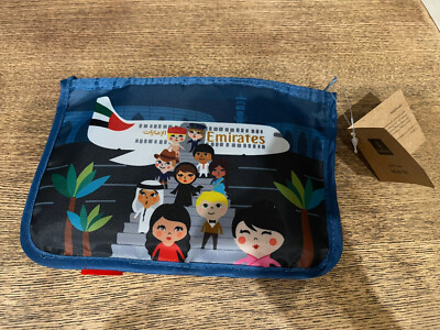 Emirates Airlines Amenity Infant Kit Baby Bib & Pouch RARE AIRPLANE | eBay
