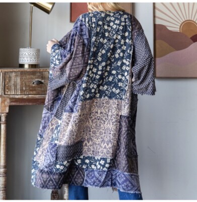 Oli & Hali Mixed print patchwork duster NWT Sz Medium | eBay