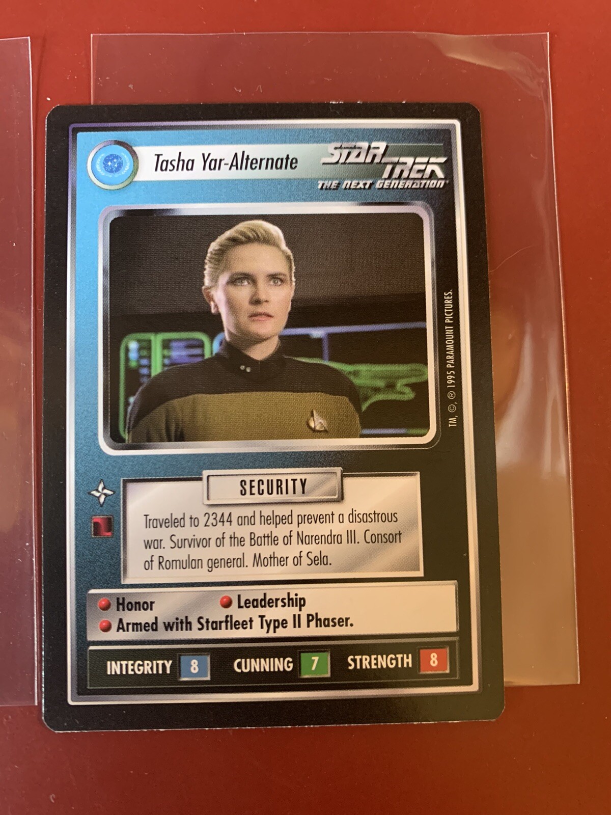 Star Trek CCG 1E AU 1995: Richard Castillo, Tasha Yar-Alternate (2 Card ...
