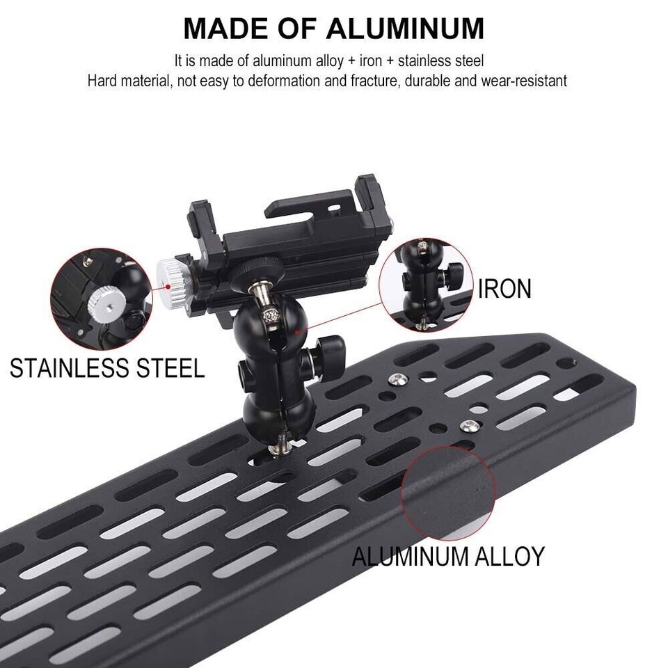 Center Console Phone Holder Mount Bracket Black For Jeep Wrangler JL JT ...