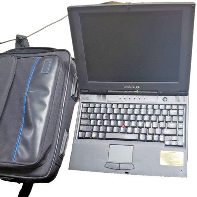 Vintage Winbook XL Laptop Pentium 233 MMX, bag and manual, Windows 95C ...