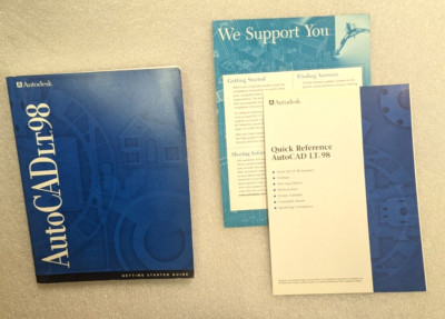 Autocad Lt 98 Getting Started Guide AutoDesk & Reference Card | eBay