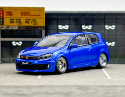 Maxwell 1:64 Blue VW Golf GTI MK6 BBS VIP Sports Model Diecast Metal ...
