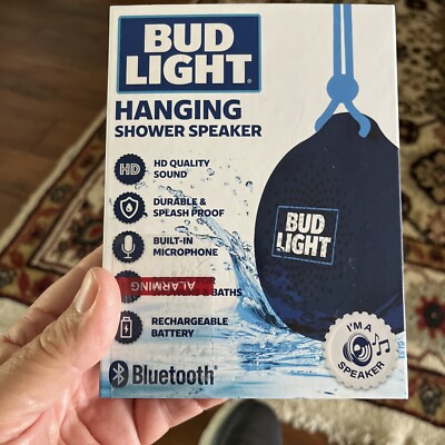 Bud Light Hanging Shower Speaker Bluetooth Rechargeable HD Quality ...