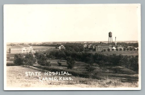 State Hospital LARNED Kansas RPPC Vintage Insane Asylum Photo Postcard ...
