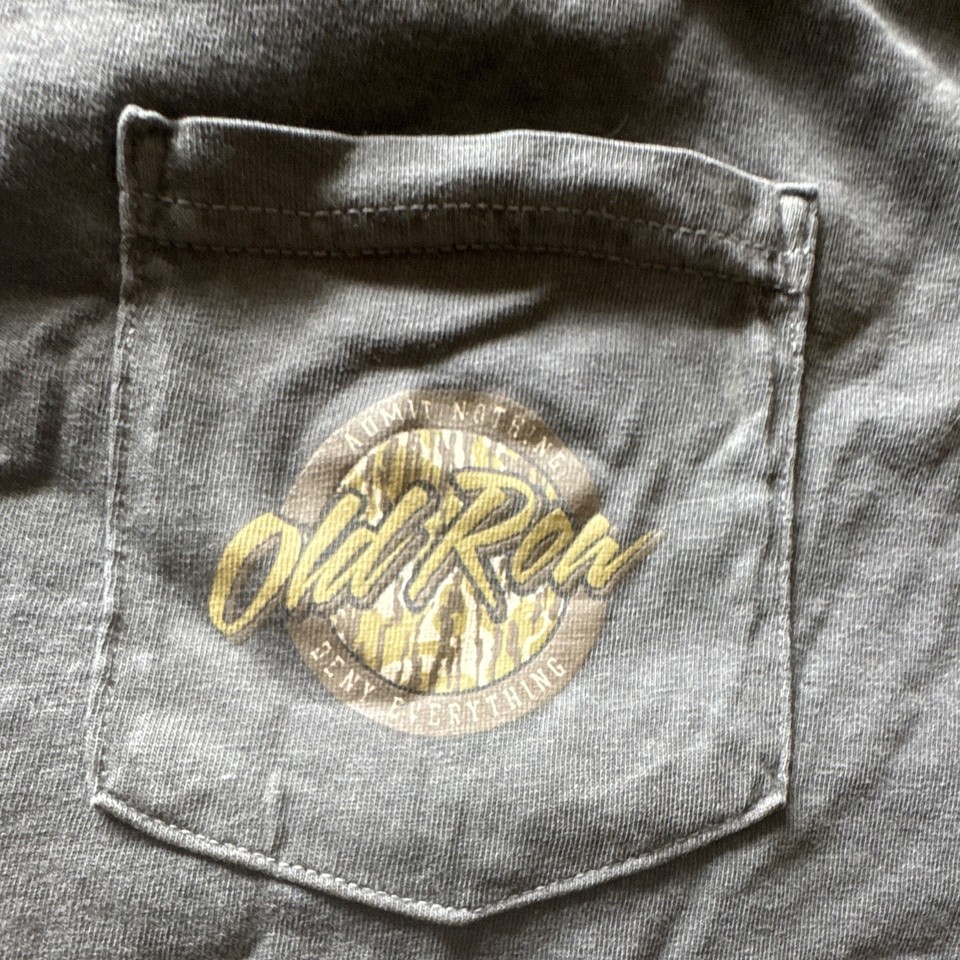 Old Row Men's 2XL Regular Fit Gray Crew Neck Cotton Jersey Pocket ...