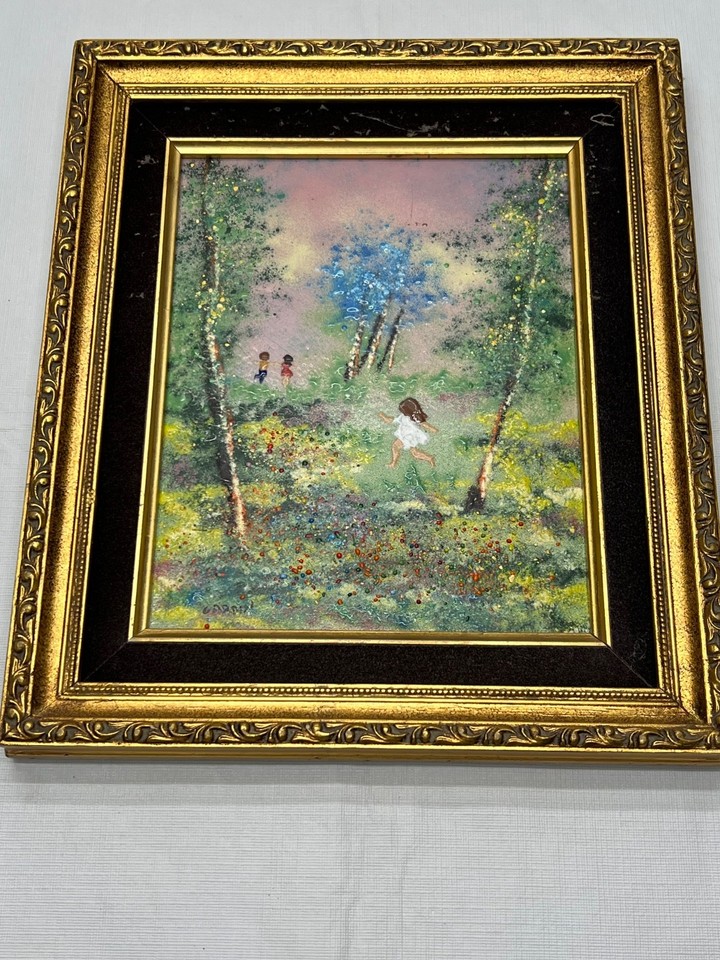 Enamel on Copper Framed Painting by the renowned French artist Louis ...