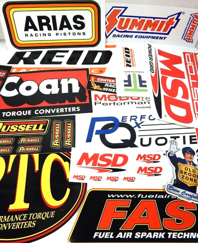 15 LARGE Stickers Decals Grab Bag Drag Race Racing NHRA Nascar Street ...