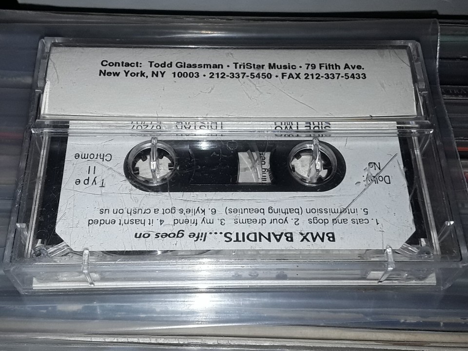 SUPER RARE BMX BANDITS LIFE GOES ON PROMO CASSETTE TAPE 1993 TRISTAR ...