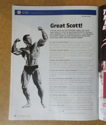 Muscle & Body Magazine Mr. Olympia Larry Scott Bodybuilder Muscles John ...