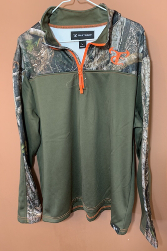 True Timber Camo Jacket Men’s Size L Dark Green Camouflage Quarter Zip ...