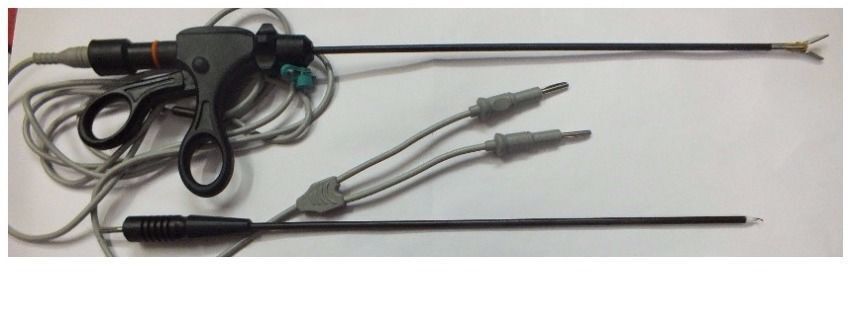 3 Pcs Electrode Laparoscopy Robi Bipolar Forceps with Cable 5mm X 330 ...