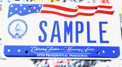55th Presidential Innaugural Sample License Plate(Item92) | eBay