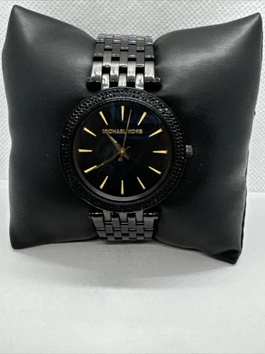 Michael Kors Darci MK3337 Women's Black Stainless Steel Analog Dial ...