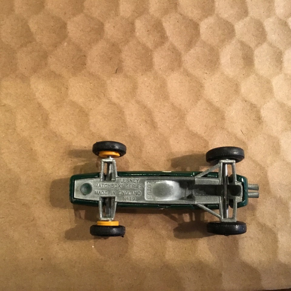VINTAGE, MATCHBOX, LESNEY, NO. 19, LOTUS RACING CAR 1966, MADE IN ...