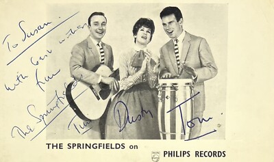 Dusty Springfield / The Springfields - Signed Autograph Promo Photo COA ...
