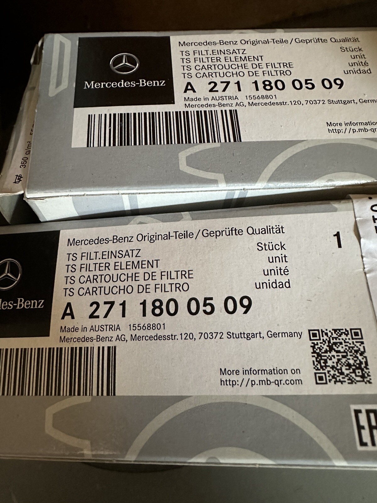 For Mercedes-Benz C250 SLK250 1.8L Engine Oil Filter Kit A2711800509 ...