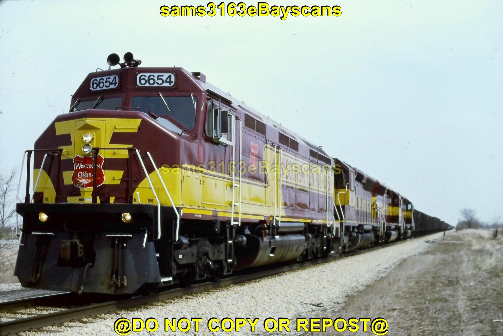 OS WISCONSIN CENTRAL RR F45 6654 + 3 SD45 GENEVA ORE LOADS ON SPCSL ...