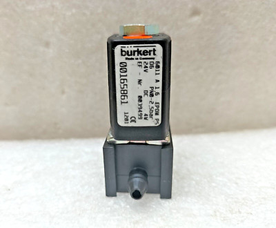 BURKERT 6011 SOLENOID VALVE 24VDC 4W 2/2 WAY A 1.6 EPDM P5 PN0-2.5 BAR ...