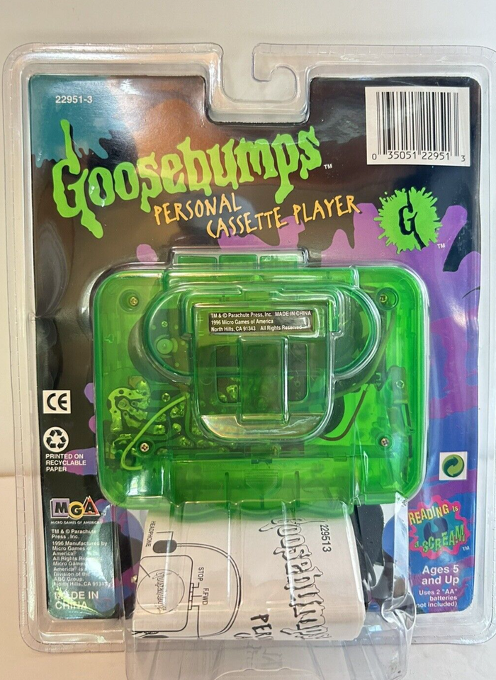 RARE Goosebumps Personal Cassette Player 1996 MGA 22951-3 NEW sealed ...
