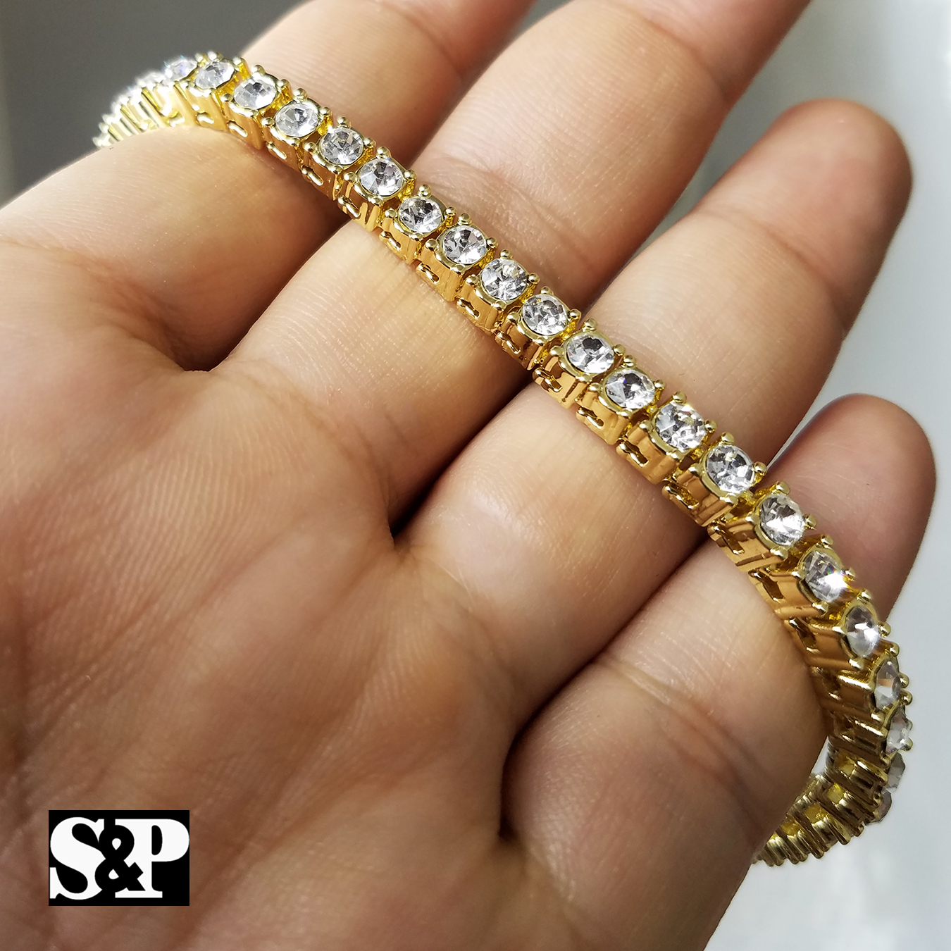 MEN'S HIP HOP QUAVO 1 & 4 ROW TENNIS, FULL ICED CUBAN CHAIN BRACELET ...