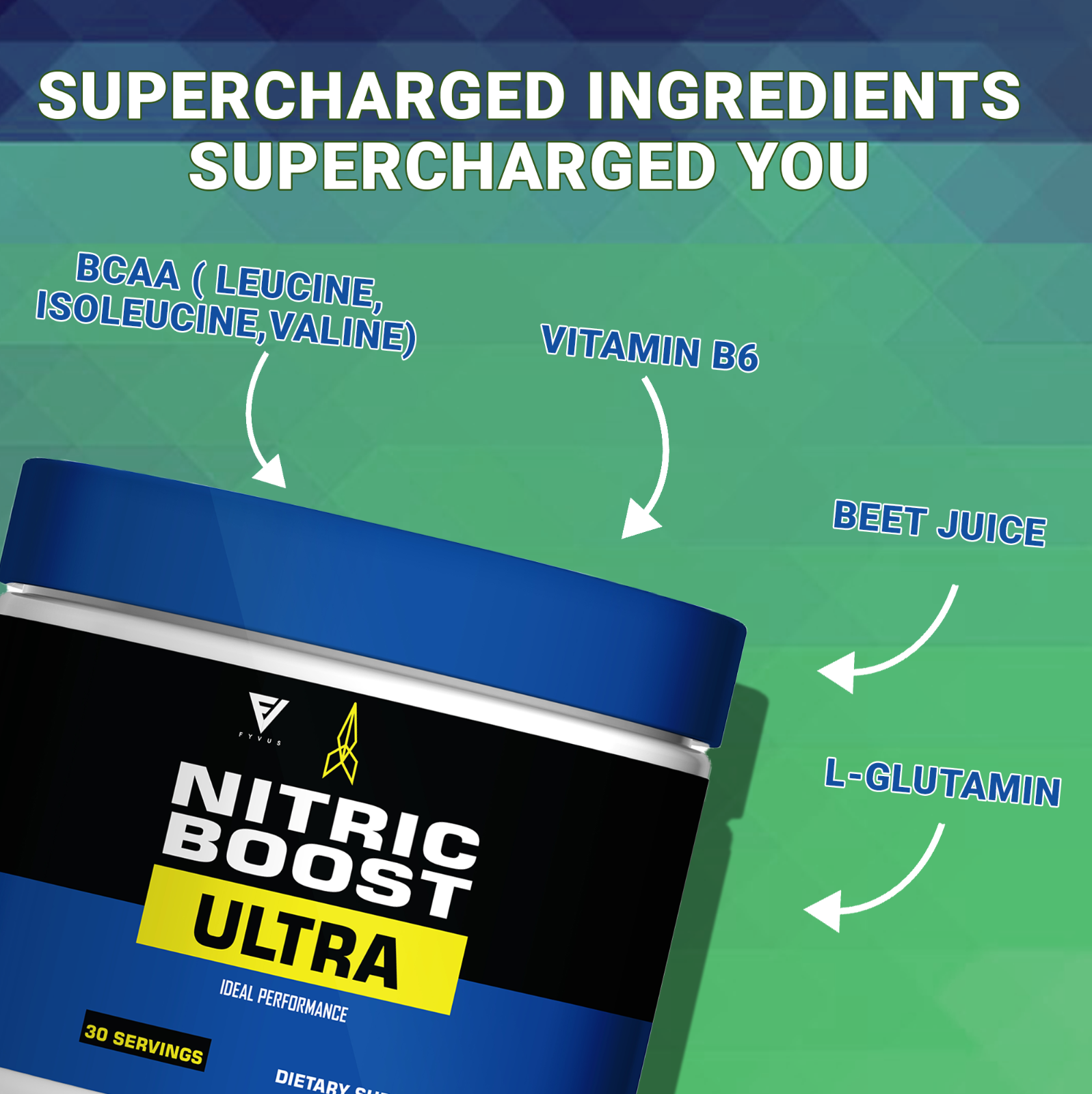 (3 Pack) Nitric Boost Ultra Powder NitricBoost Ultra Max Performance ...