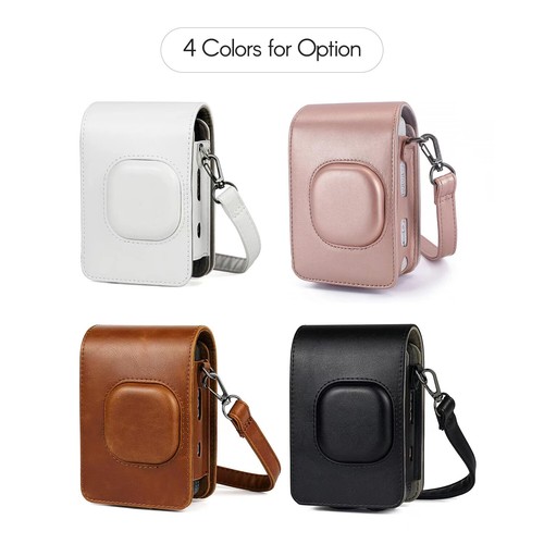 Compact Size Instant Camera Case Bags PU Leather Shoulder Strap mini ...