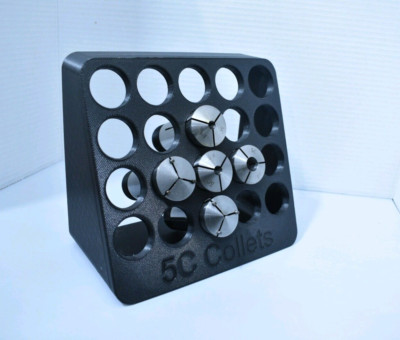 3D Printed 5C Collet Rack - 20-Slot Angled Organizer - Machinist Tool ...