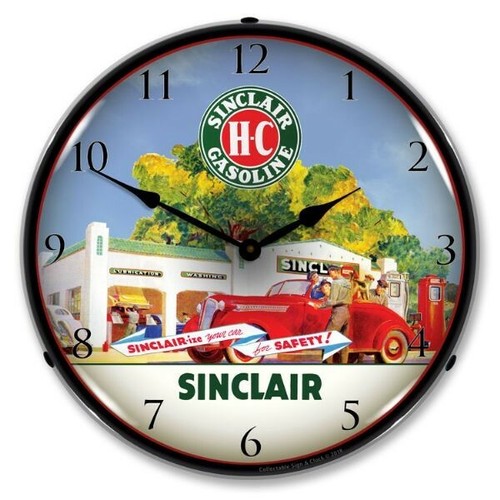 Retro Nostalgic Sinclair Gas Station LED Lighted Backlit Man Cave Wall ...