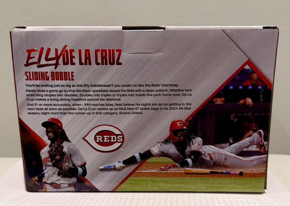 ELLY DE LA CRUZ 2025 Sliding Bobblehead Cincinnati Reds SGA 6/18/25 | eBay