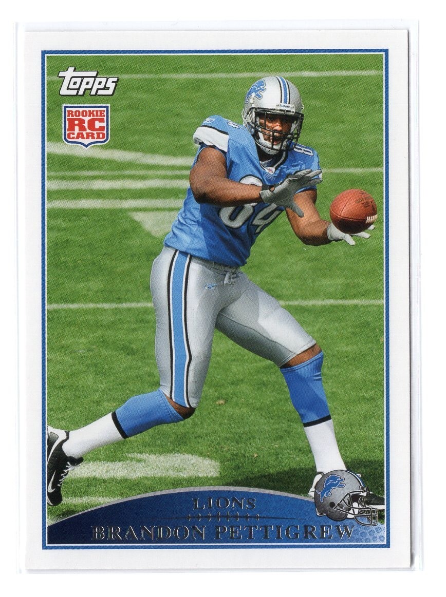 Football Card - 2009 Brandon Pettigrew 406 - Detroit Lions Topps NFL RC ...