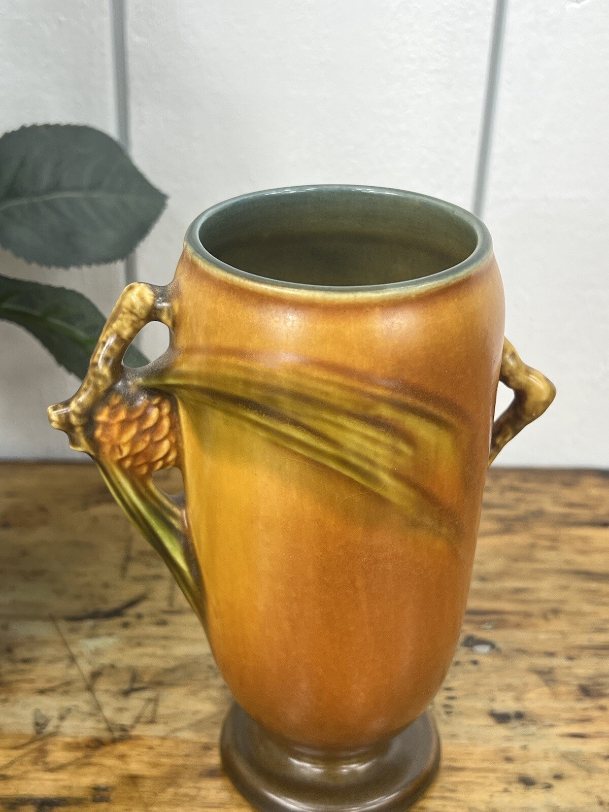 Roseville Art Pottery PINECONE Vase 748-6” Brown USA ** RARE** | eBay